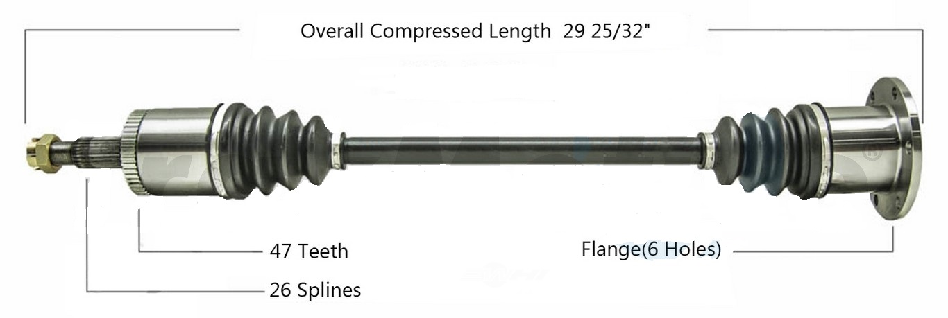 1996 – 2000 DODGE CARAVAN REAR- AWD RIGHT – Phoenix Rack and Axle
