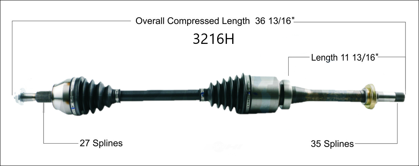 2014 – 2016 FORD TRANSIT CONNECT FWD 2.5L FRONT PASSENGER SIDE CV AXLE ...