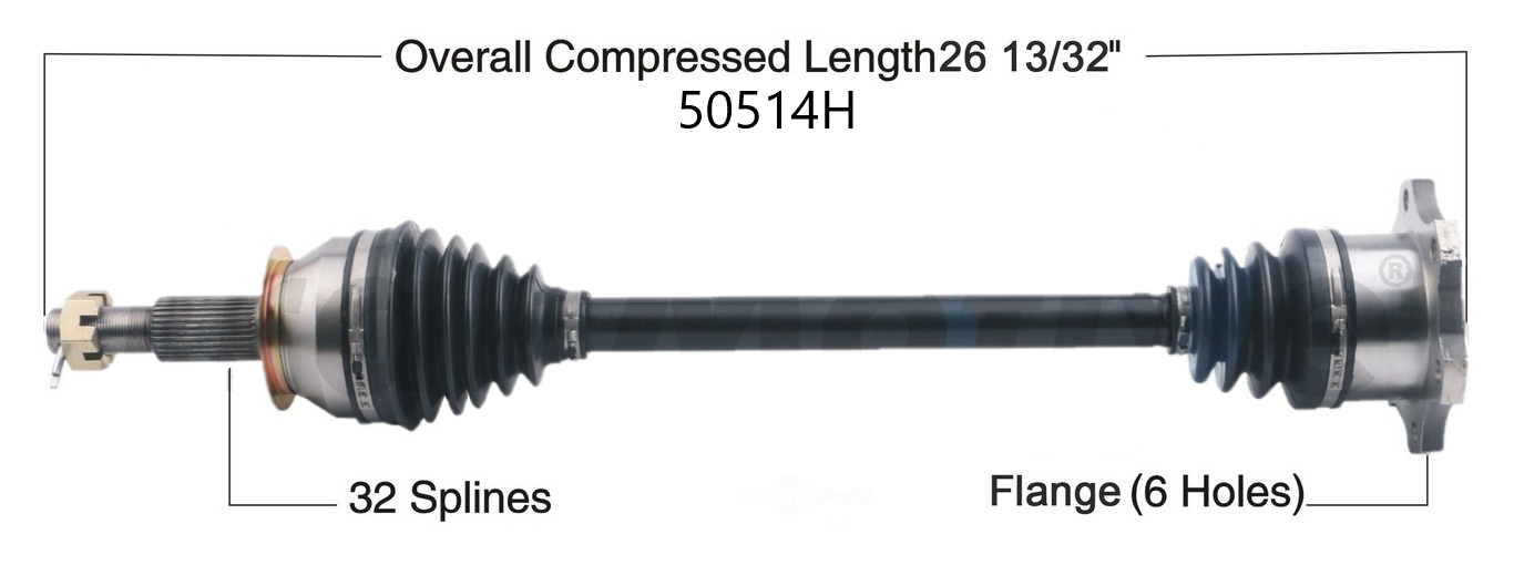 2007 – 2008 INFINITI G35 4 DOOR SEDAN REAR PASSENGER SIDE CV AXLE ...